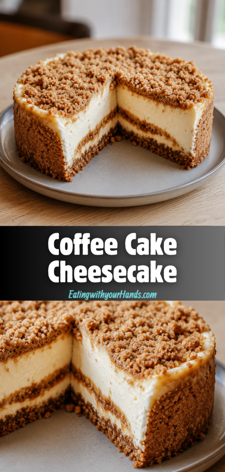 Coffee Cake Cheesecake - EatingwithYourHands.Com