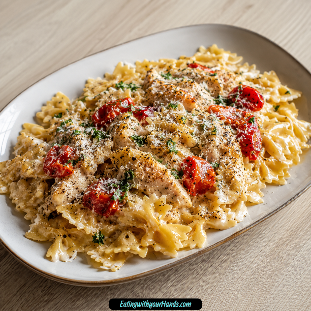 Parmesan Roasted Red Pepper Chicken - EatingwithYourHands.Com