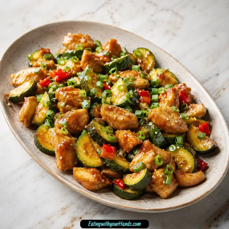 Chicken Zucchini Stir Fry - EatingwithYourHands.Com