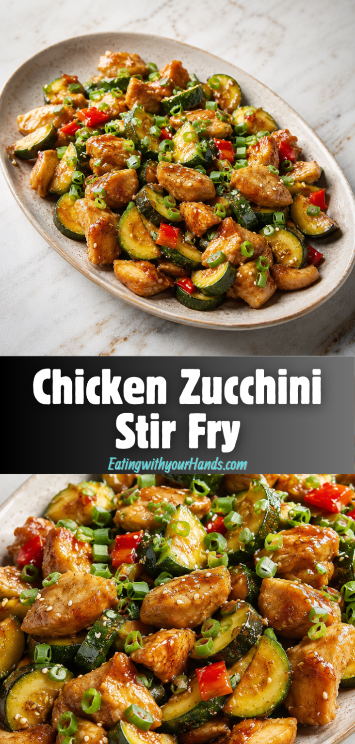 Chicken Zucchini Stir Fry - EatingwithYourHands.Com